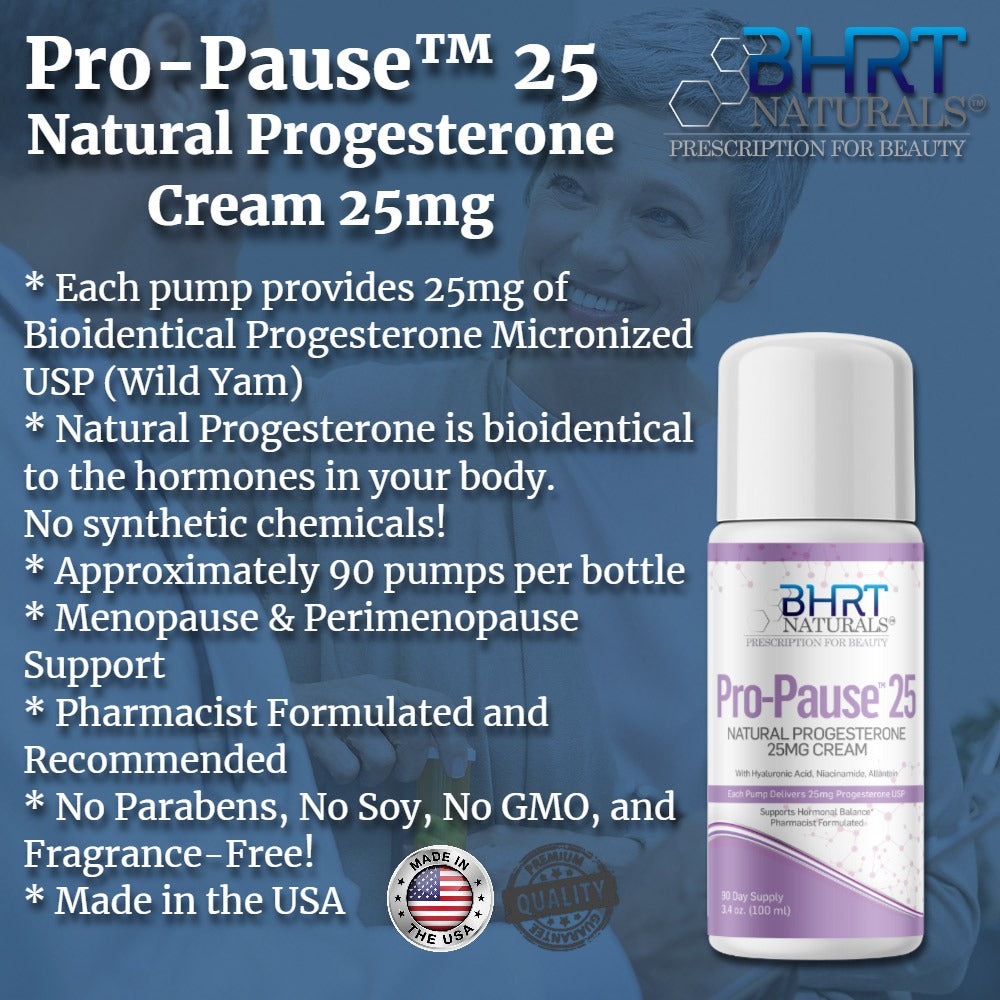 Progesterone Cream 25mg USP Bioidentical Hormone Replacement – BHRT ...
